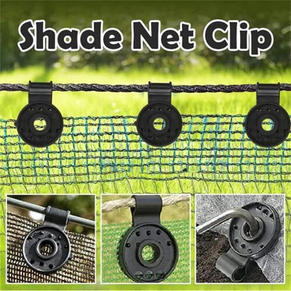 100PCS Outdoor Garden Tools Sunshade Net Clip Klip Jaring Hitam Clip ...