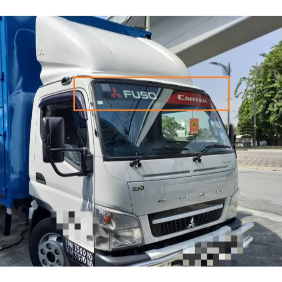 CFS597 Mitsubishi Fuso Canter Truck Tinted Static Cling Sun Strip ...