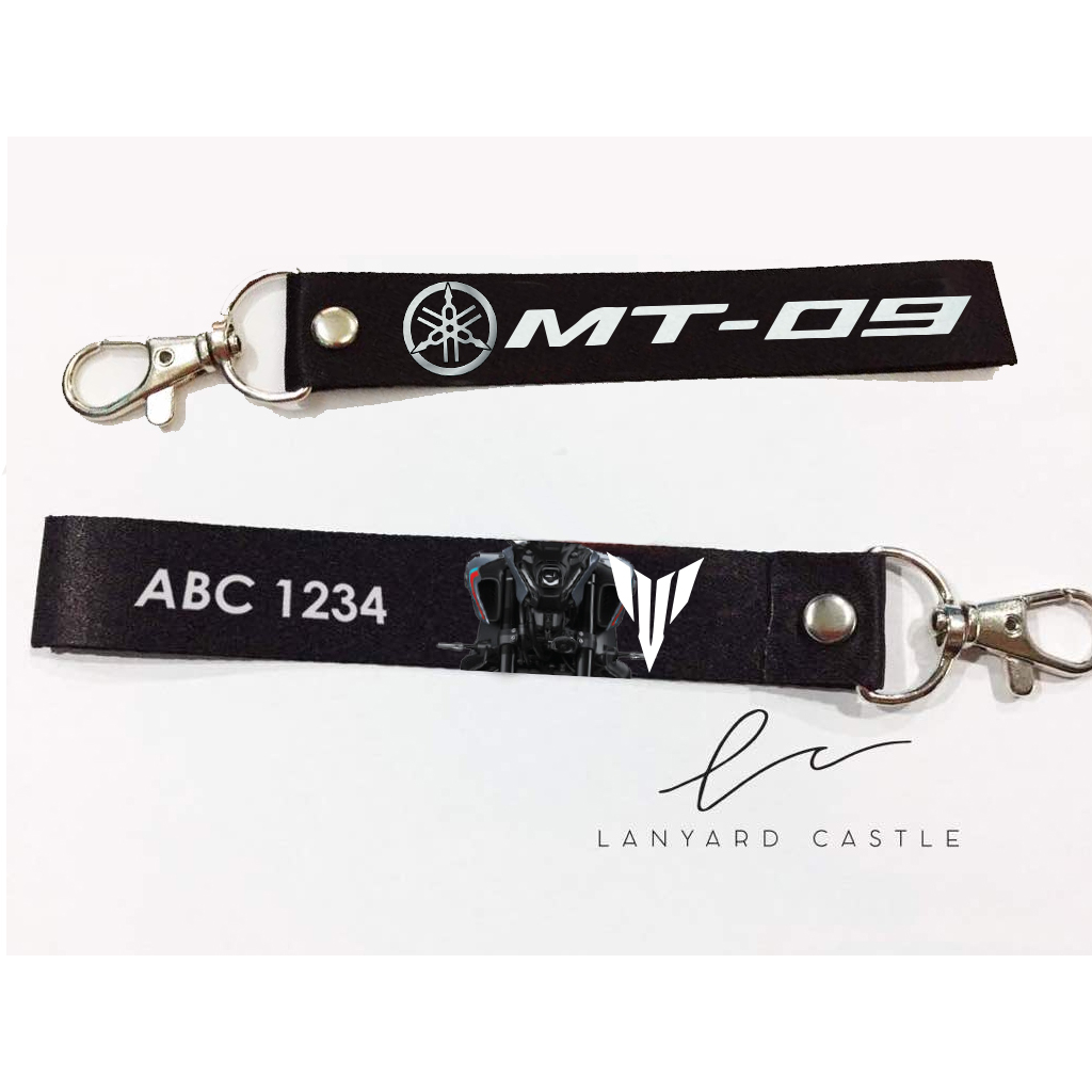 YAMAHA MT-09 , MT-25 & MT-15 CUSTOM PLATE NO./NAME Keychain Keyring ...