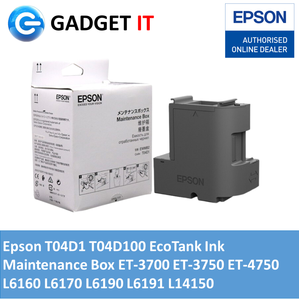 [ORIGINAL] Epson T04D1 T04D100 EcoTank Ink Maintenance Box ET-3700 ET ...
