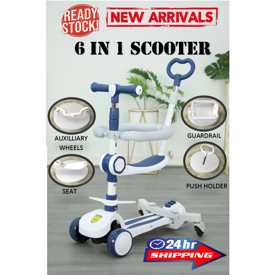 Skuter Budak Kids Scooter Scooter for Kids Foldable and Adjustable Kids ...