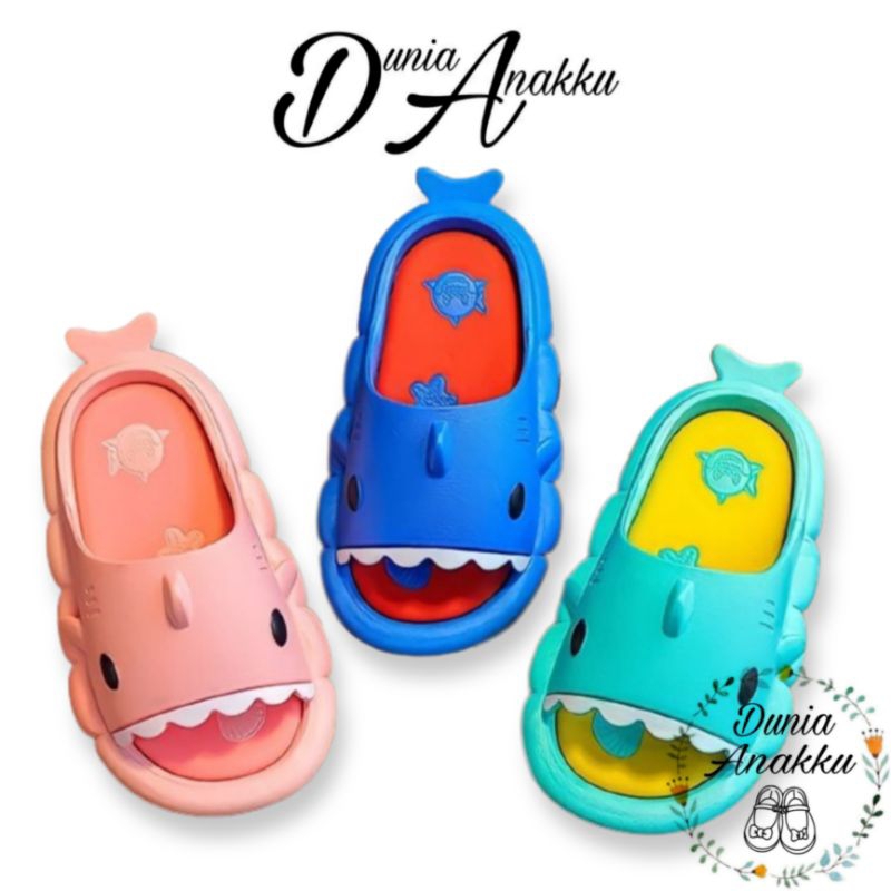 SHARK SLIPPER KIDS SELIPAR SHARK BUDAK BABY'S CARTOON SHOES NEW KIDS ...