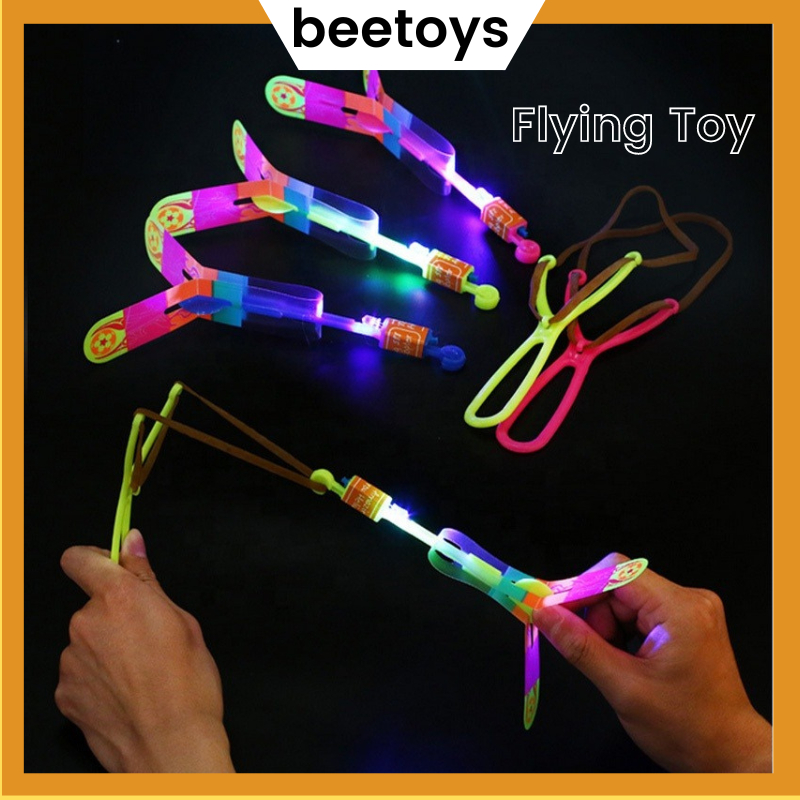 beetoys Slingshot LED Helicopter Rotating Flying Toy Arrow Gift ...