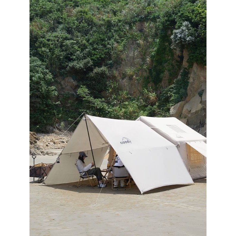 COODY 8 Pro Inflatable Air Tent (Khaki) - With Zipper | Shopee Malaysia