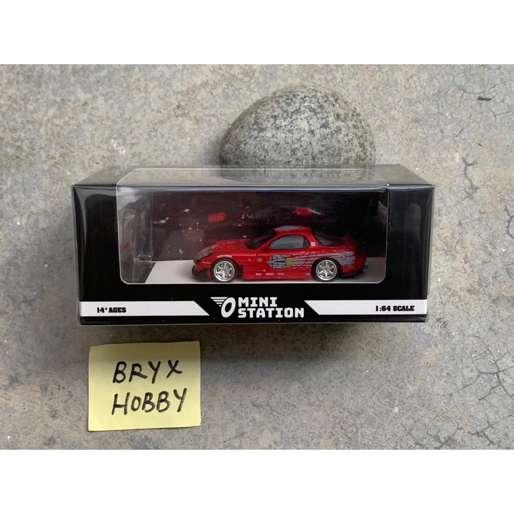 Mini Station Fast & Furious Dom's RX7 with Figure #MS644705-1 Red (1:64 ...