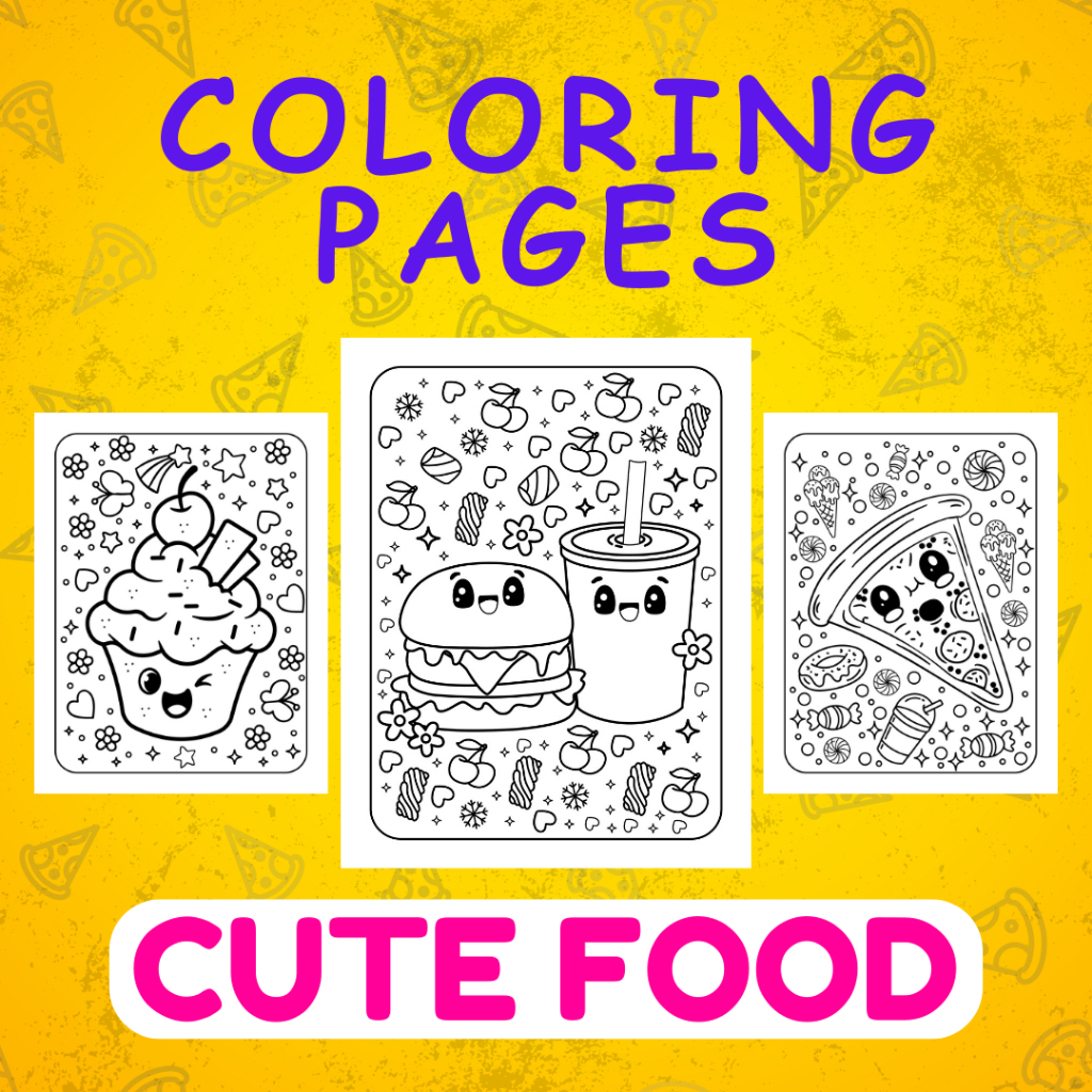 Kawaii Coloring Book - 48 pages Cute Kawaii Food Coloring Book for Kids ...