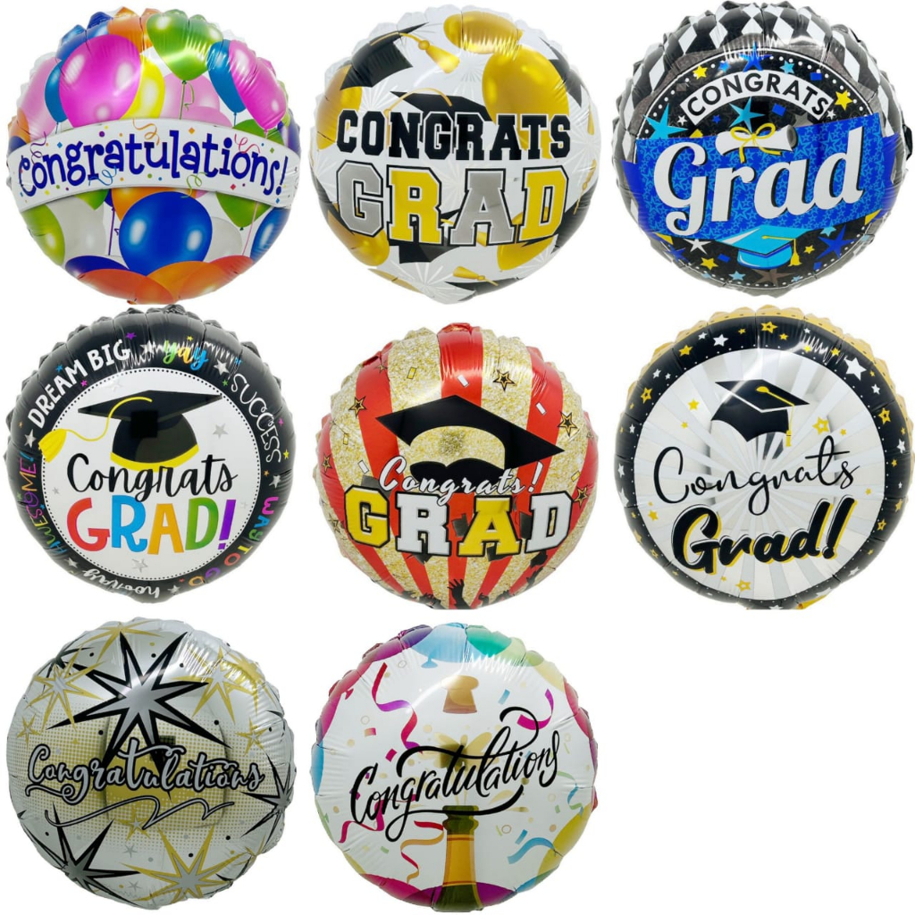 10 Inch Foil Balloon Grad & Congratulations | Shopee Malaysia