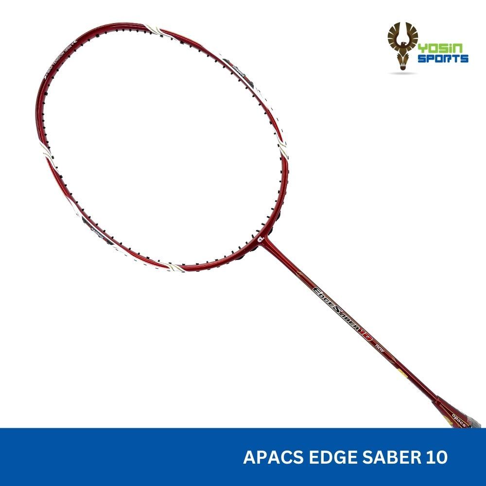 APACS EDGE SABER 10 (4U G2) Badminton Racket + Free String & Grip ...