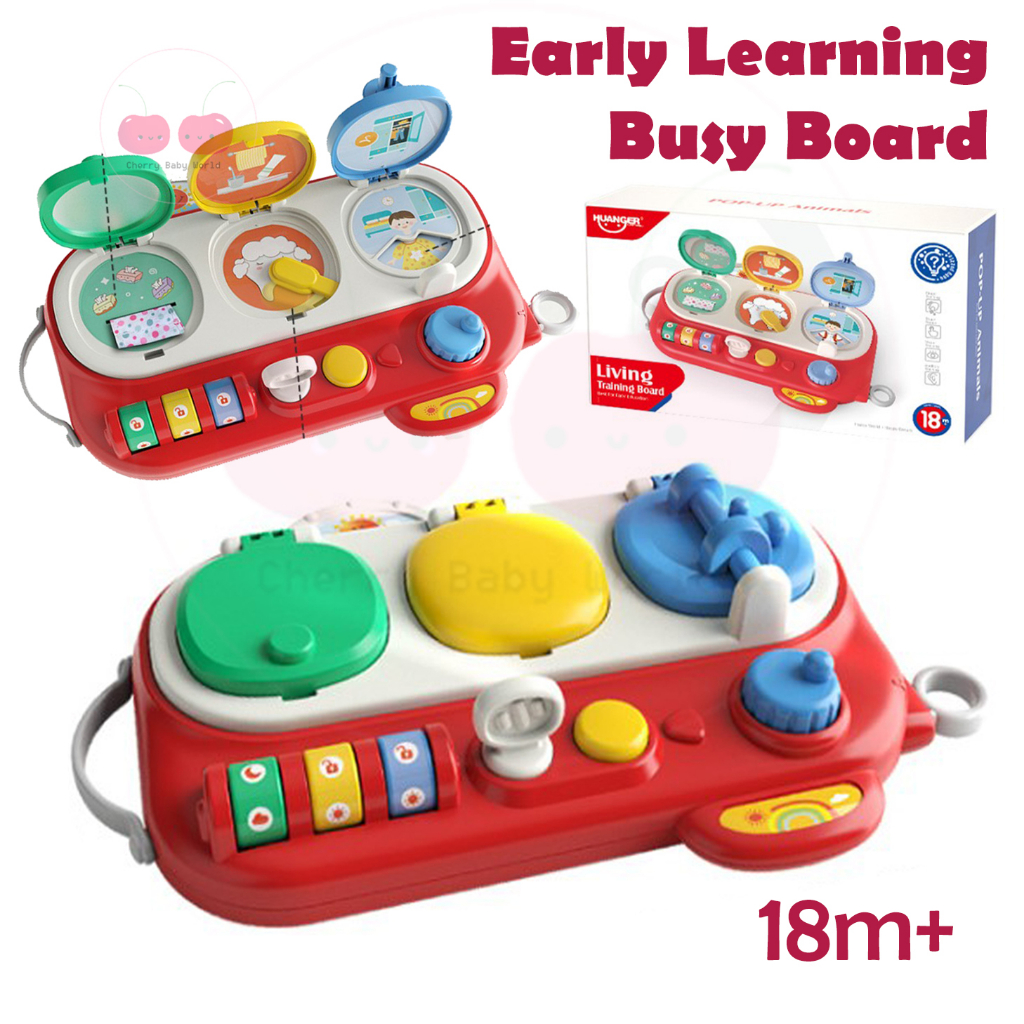 Huanger Busy Board Baby Early Learning Early Development Portable Busy ...