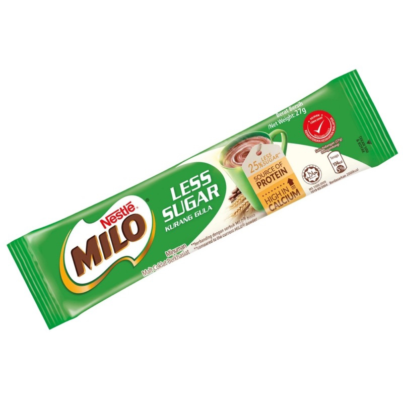 Nestle Milo Less Sugar Stick (x2) 27g | Shopee Malaysia