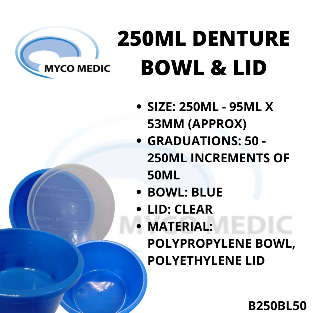 SPECIMEN CONTAINER | DENTURE BOWL & LID | 250ML | Shopee Malaysia