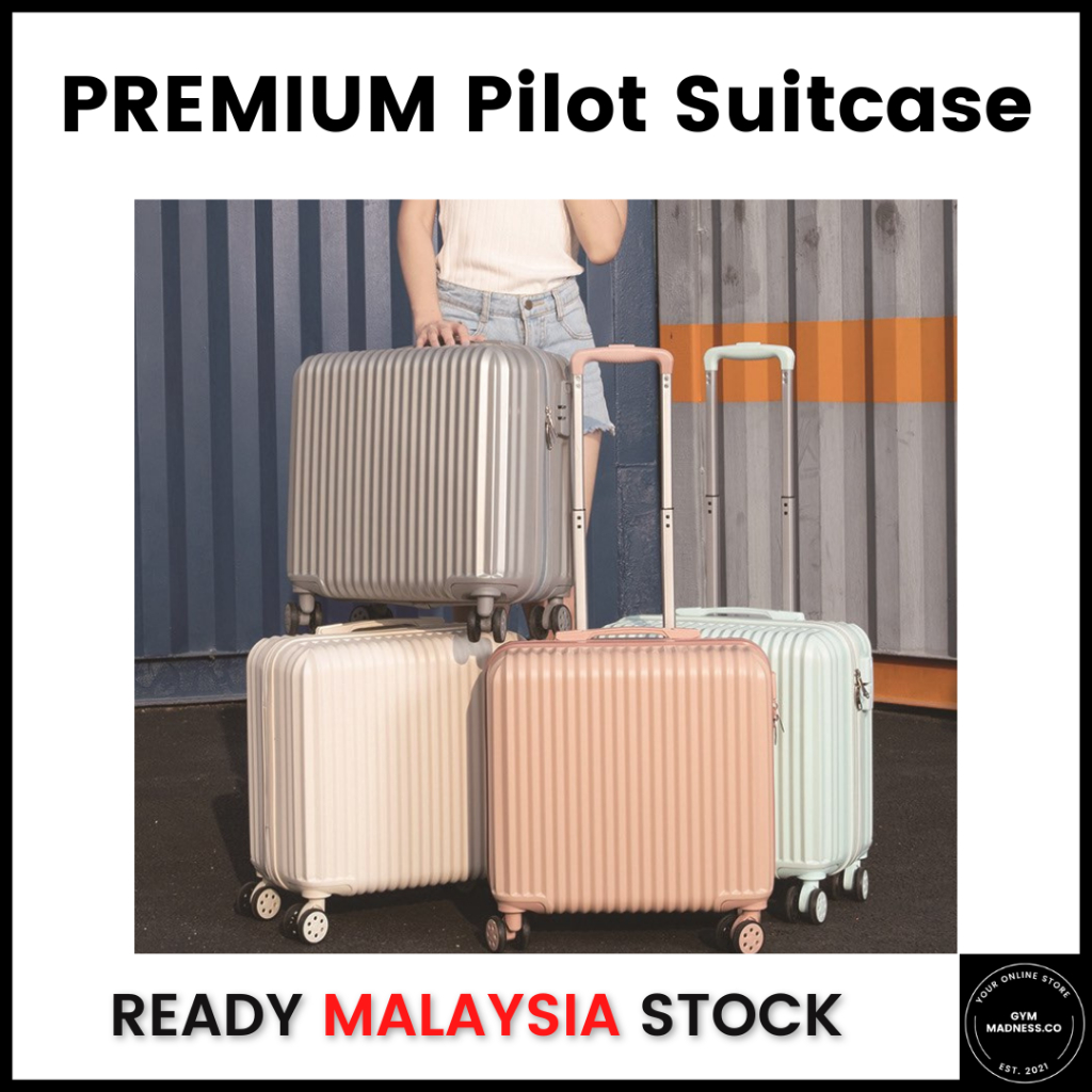 18INCH PREMIUM Pilot Suitcase 360° Portable Boarding Luggage Travel Bag ...