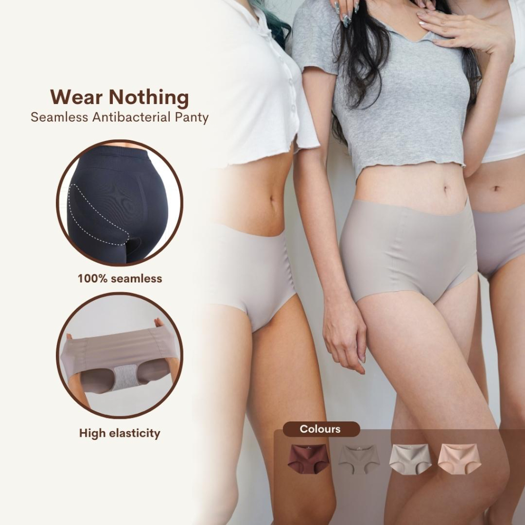 Adelais Wear Nothing Seamless Antibacterial Panty Size S Xl High
