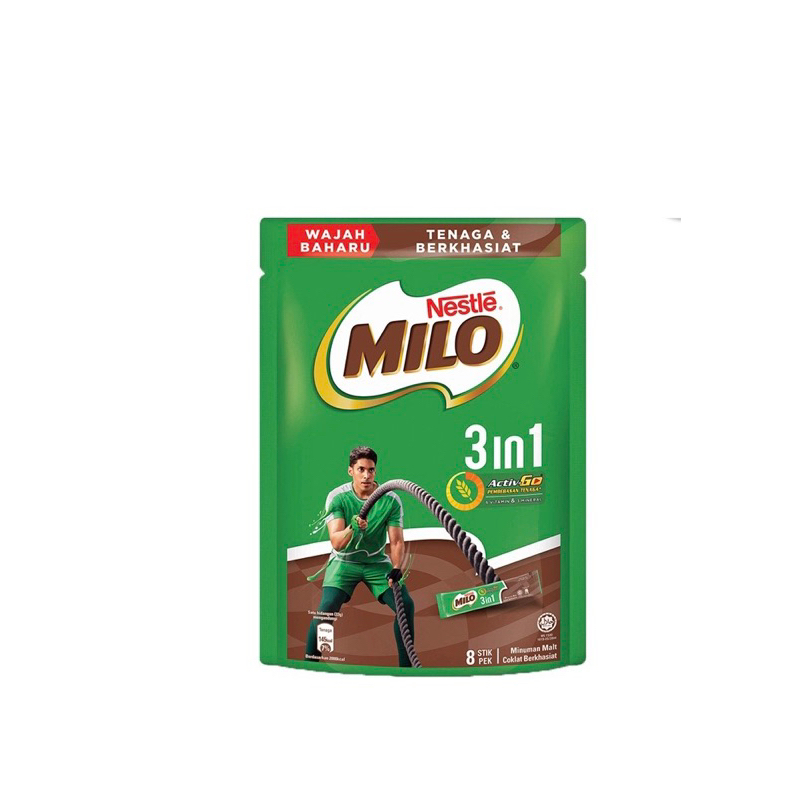 Nestle MILO 3 in 1 Activ-Go (33g x 8s) | Shopee Malaysia
