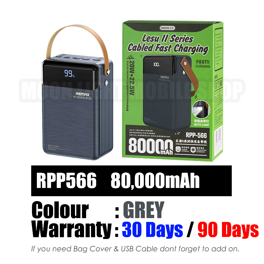 REMAX New Power Bank 80000mAh 60000mAh 80k 60k Camping Outdoor Fast Charging 22.5W 20W PD QC USB ...