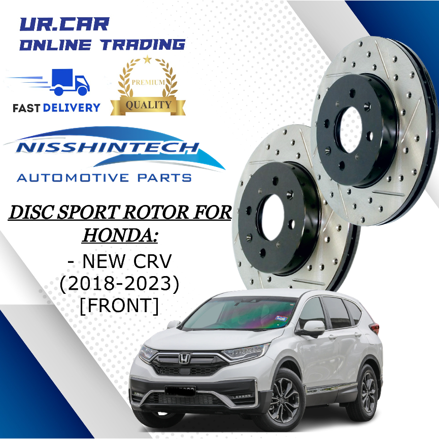 NISSHINTECH HONDA NEW CRV CR-V (2018 - 2023) FRONT (DEPAN) DISC SPORT ...