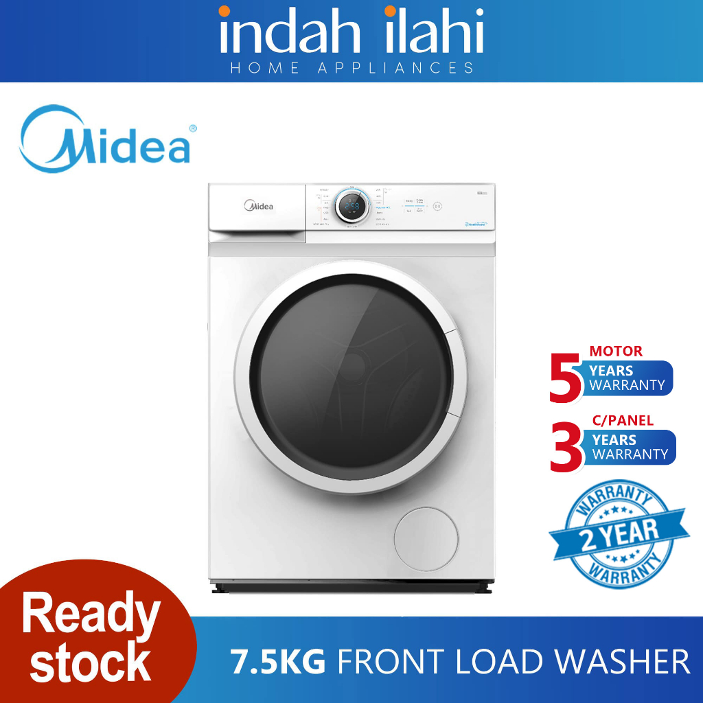 Midea Front Load Washing Machine 7.5KG MF100W75 | Shopee Malaysia