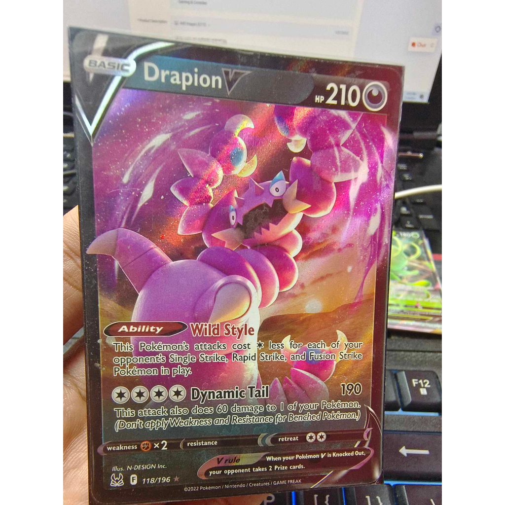 Dark Type - Pokemon V - Drapion V 118/196 | Shopee Malaysia