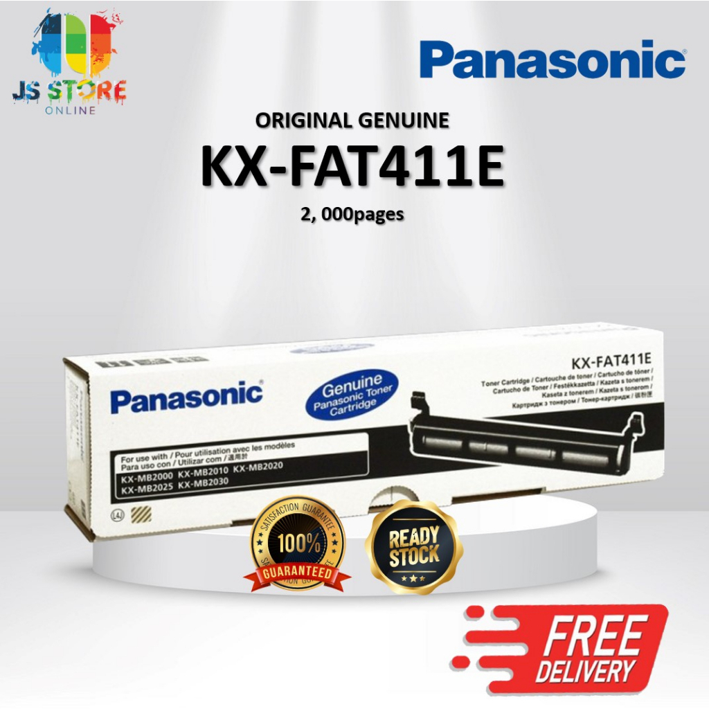 Panasonic KX-FAT411E 100% Original Toner Cartridge /For Printer Model : KX-MB1900, KX-MB2000, KX ...