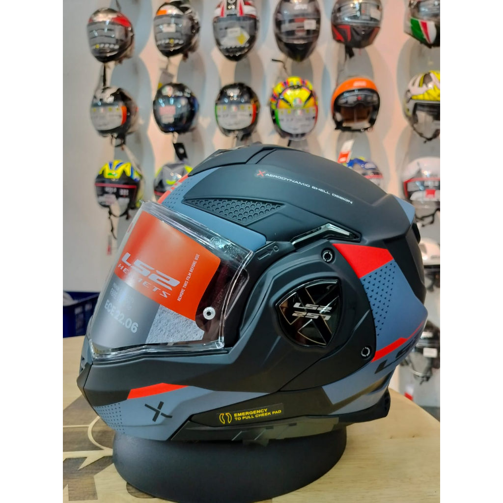 LS2 MODULAR HELMET FF901 ADVANT X OBLIVION MATT BLACK BLUE - L TO 3XL ...