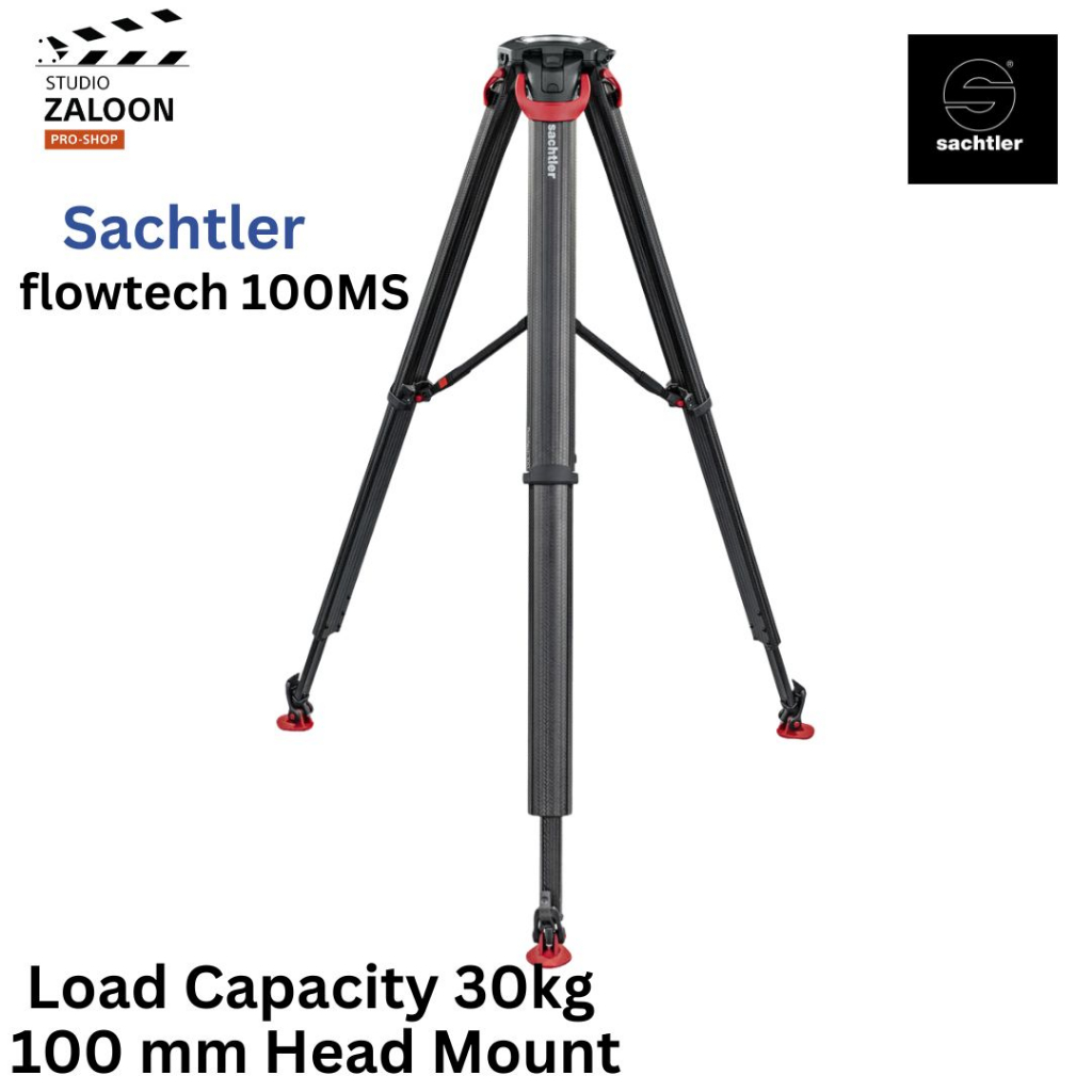 Sachtler flowtech 100 MS Carbon Fiber Tripod with Mid-Level Spreader ...