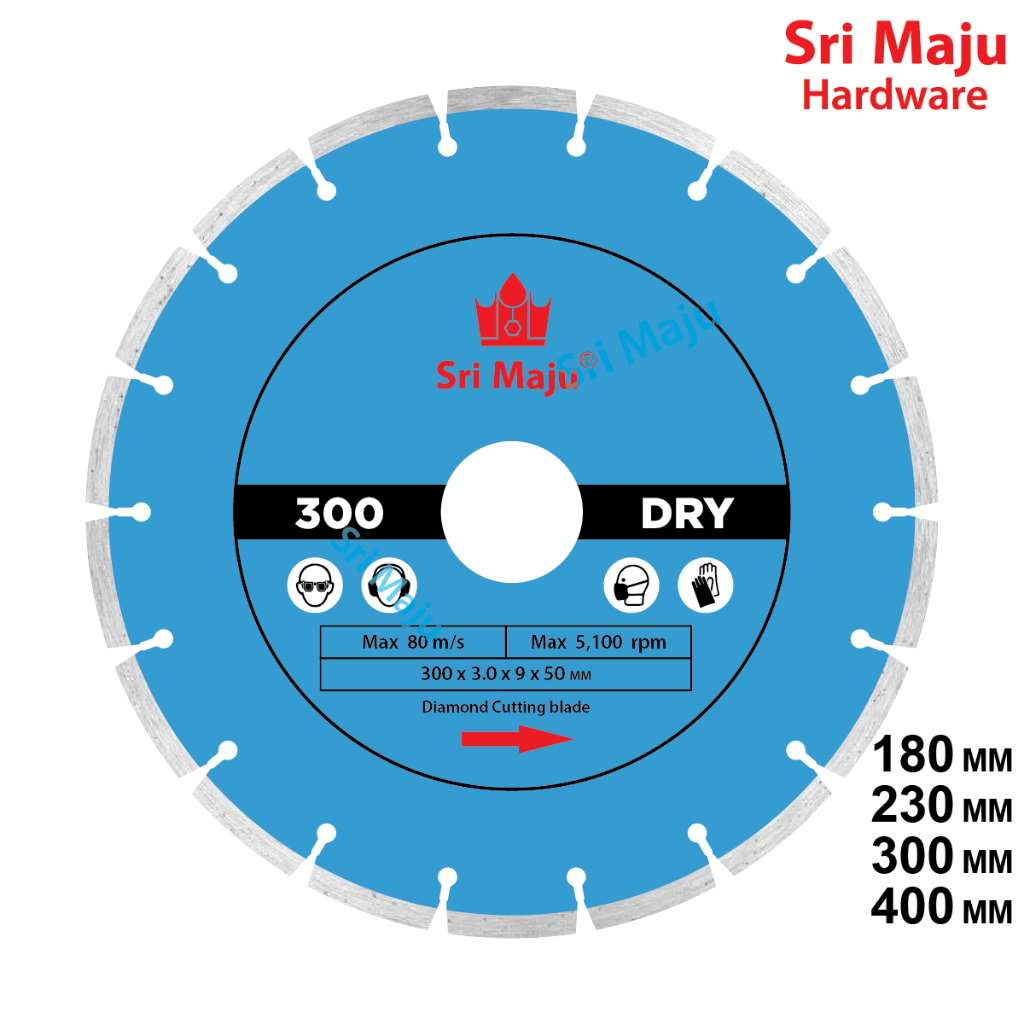 MAJU 180mm 230mm 300mm 400mm Diamond Cutting Wheel Concrete Granite ...