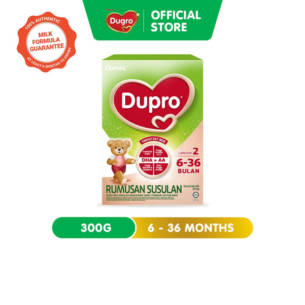 Dumex Dupro Step 2 Follow-on Milk Formula 6-36 months (300g) (Susu ...
