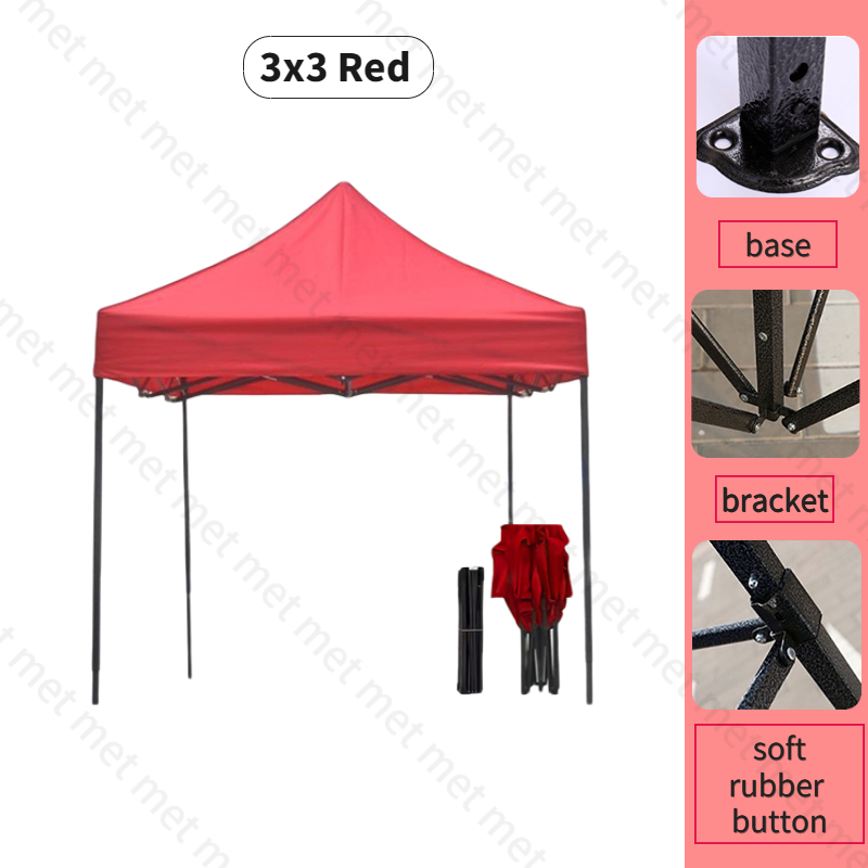 Khemah 10x10 Folding Canopy Tent Retractable Kanvas Kanopi Night Market ...