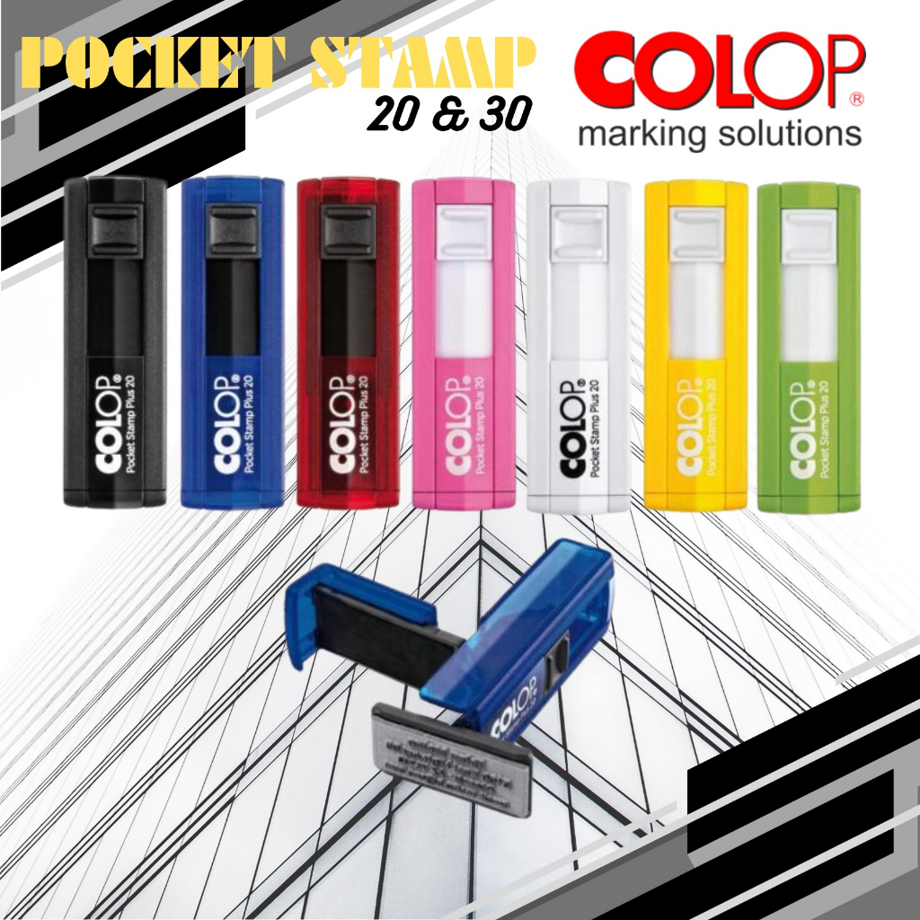 COLOP SELF INK POCKET RUBBER STAMP PLUS PLUS 20 | PLUS 30 | Shopee Malaysia