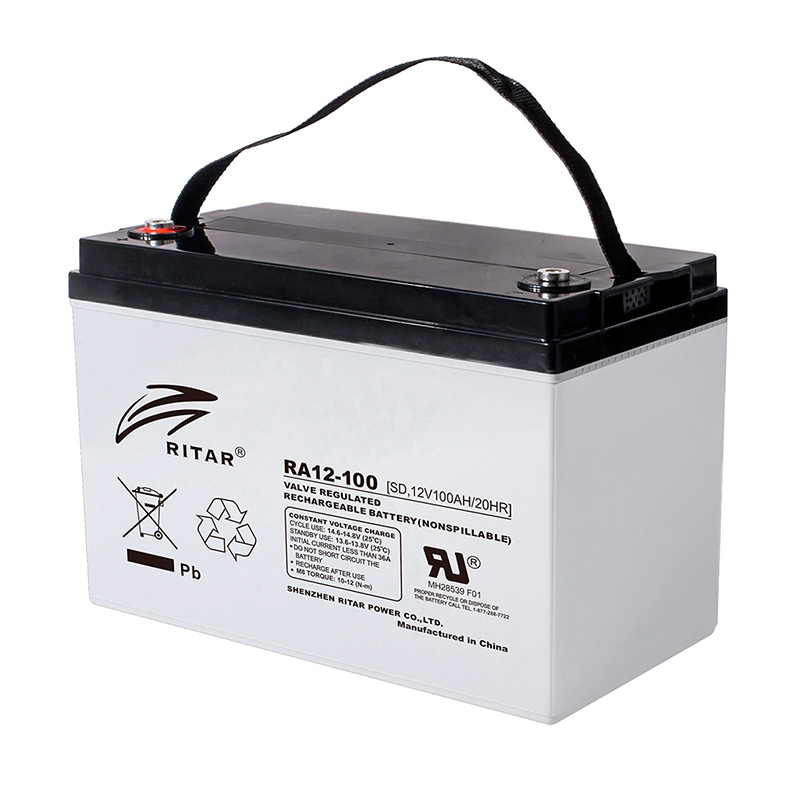 Ritar RA12-100 12V 100Ah AGM Maintenance Free Rechargeable Sealed Lead Acid SLA VRLA Battery ...