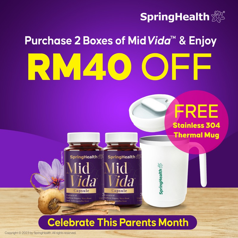 [FREE SHIPPING] Springhealth Mid Vida (MidVida) Capsule 30’s (EXP:08/ ...