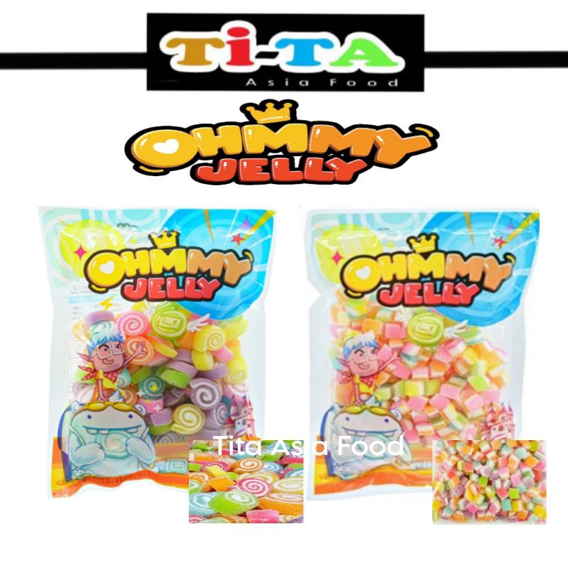Tita [HALAL] Ohmmy Jelly Gummy Mini Roll/Mini Sandwich 500g | Shopee ...
