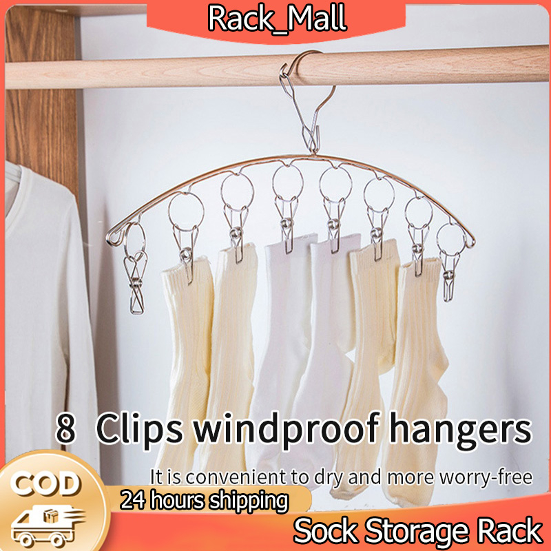 Socks Rack Hanger Household Drying Rack Multi Clip Sock Drying Rack ...