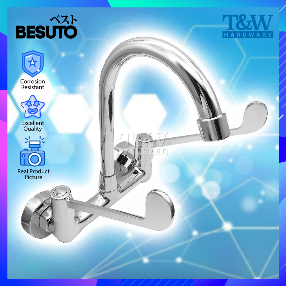 BESUTO Premium Medical Mixer Long Handle Wall Mounted Basin Sink Tap ...