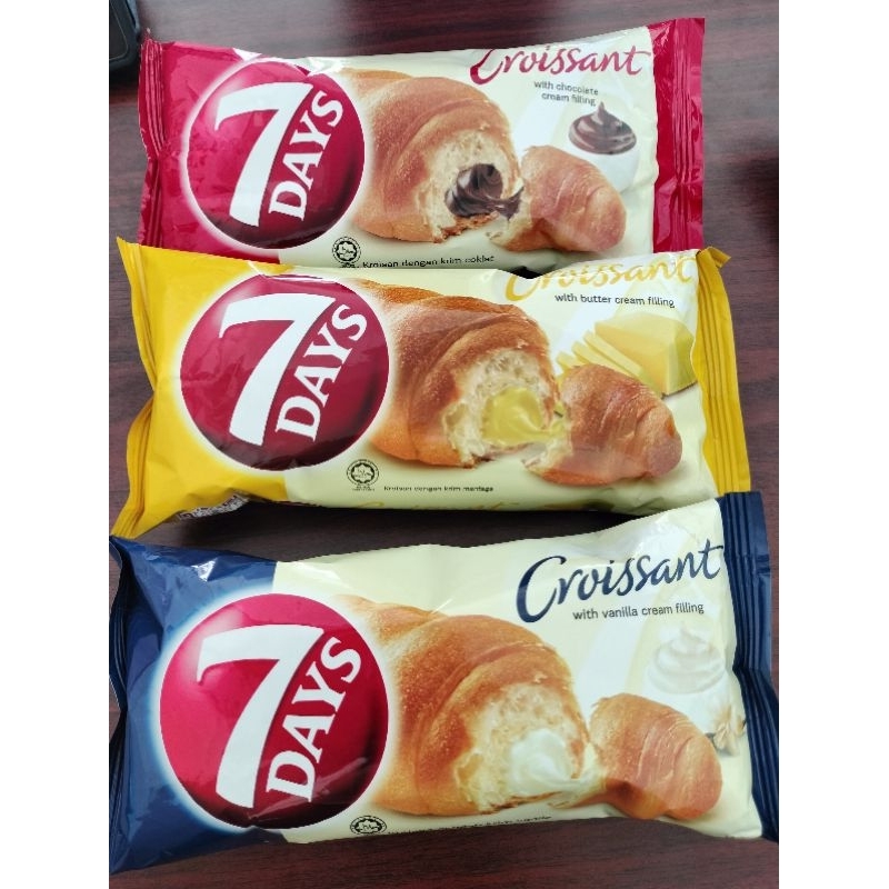7 DAYS Croissant chocolate/butter/vanilla 🥐 60g | Shopee Malaysia