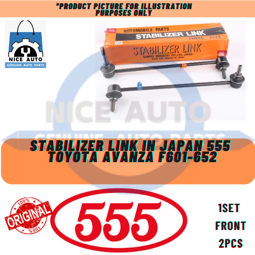 TOYOTA AVANZA F601-652 (FRONT) 555 BRAND MADE in JAPAN STABILIZER LINK ...