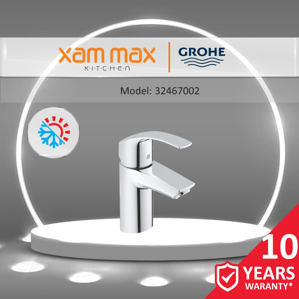 Grohe EuroSmart 32467002 Basin Mixer (Hot And Cold) Tap W/o Waste / 10 ...