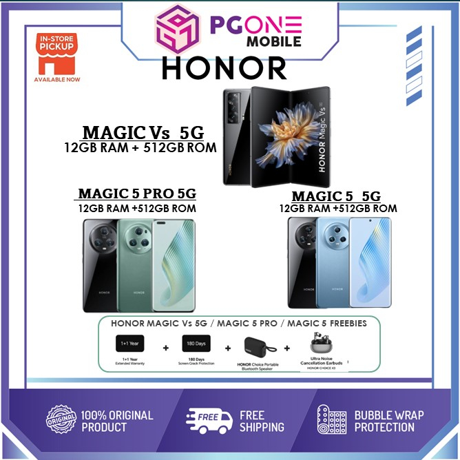 (READY STOCK) HONOR MAGIC VS 5G 12+512/HONOR MAGIC 5 PRO 5G 12+512 ...