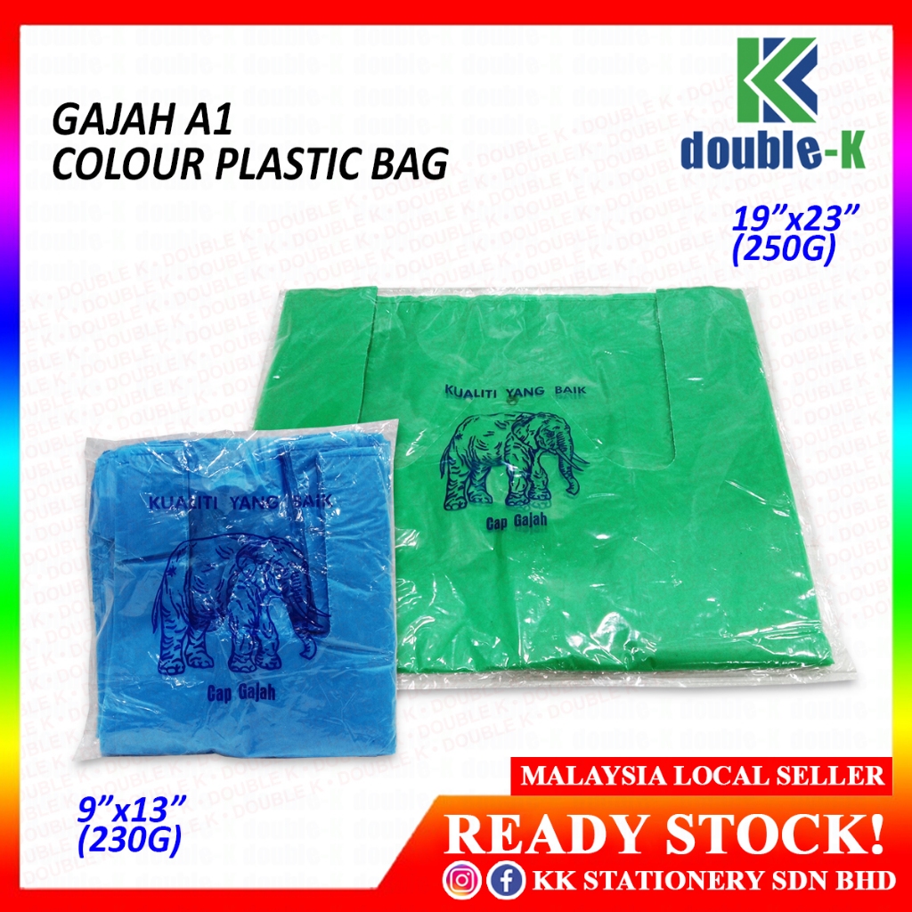 Small & Medium Gajah A1 Colour Plastic Bag | High-Quality Singlet ...
