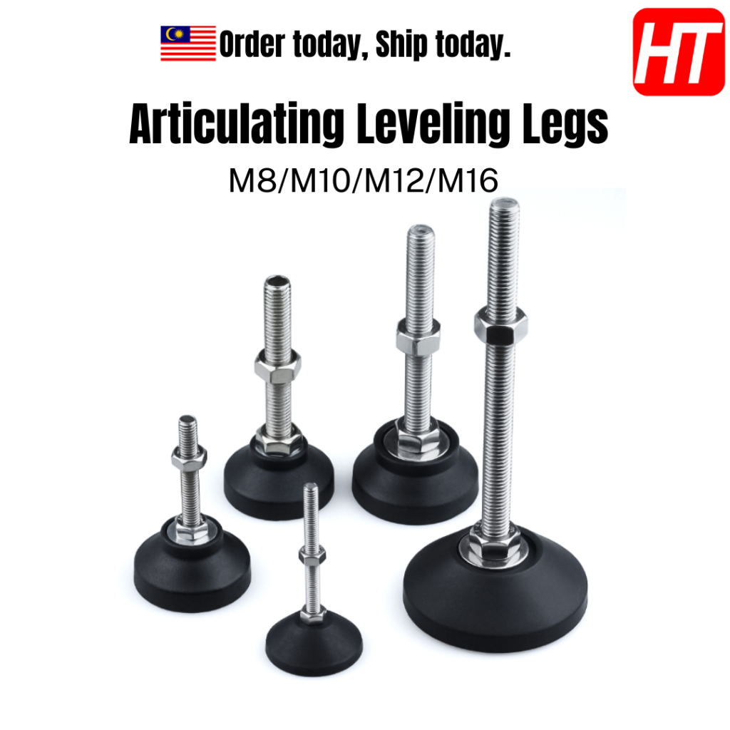 Adjustable & Fixed Leveling Foot with Rubber Base for Structure Profile ...