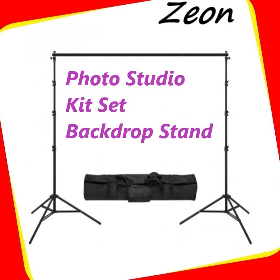 Zeon Photo Studio Kit Set Backdrop Stand with Storage Bag & 2m x 2m ...