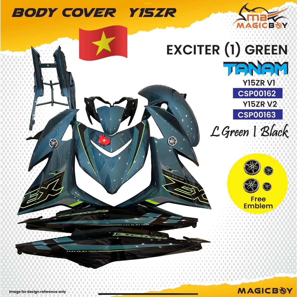 MAGIC BOY RACING BODY COVER SET DESIGN Y SUKU Y15 Y15ZR V2 > EXCITER (1 ...