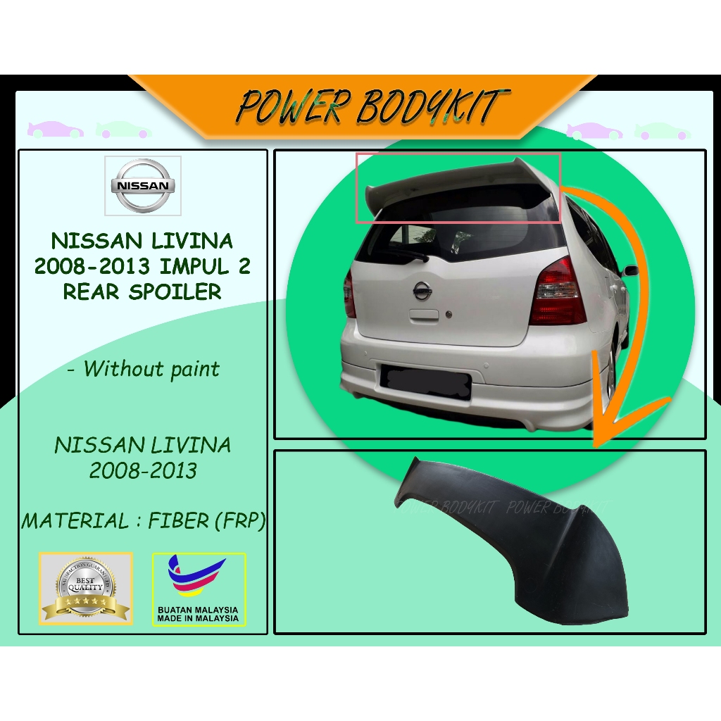 Nissan Grand Livina 2008-2013 Impul Rear Spoiler Grand Livina 2008 2009 ...