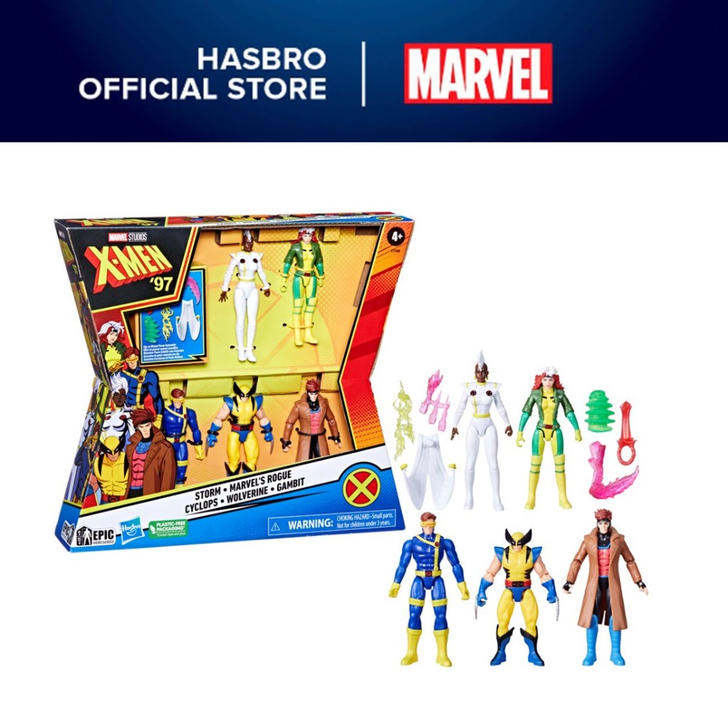 Marvel Studios X-Men '97 Team Up Pack, 4-Inch Action Figures, 5 Figures ...