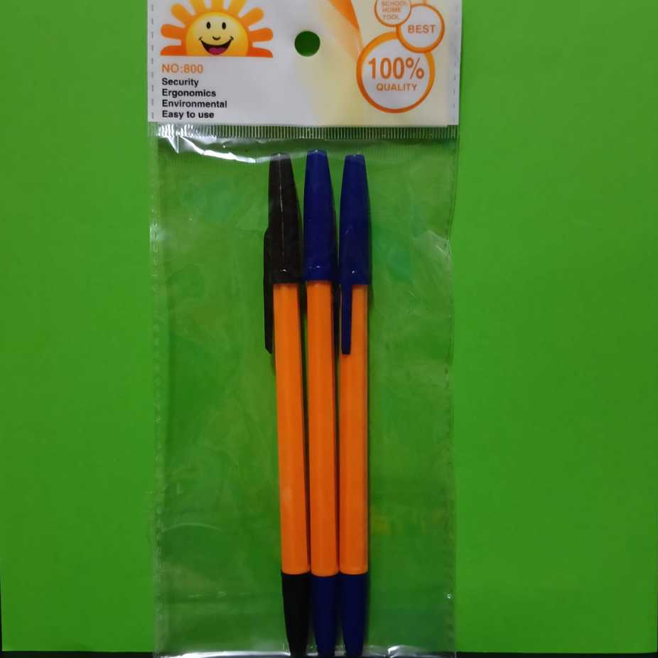 Economy Orange Ballpoint Pen 4pcs @ pack | Shopee Malaysia