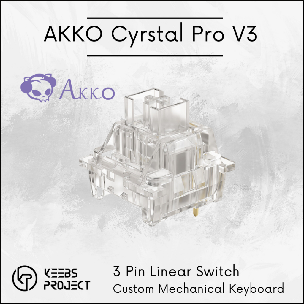 [Ready Stock] New Akko Crystal Pro V3 Linear 3pin Linear Switches for ...