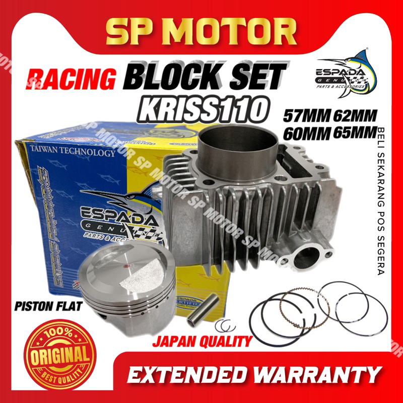 100% ORIGINAL ESPADA MODENAS KRISS110 KRISS 110 BLOCK BLOK CYLINDER ...