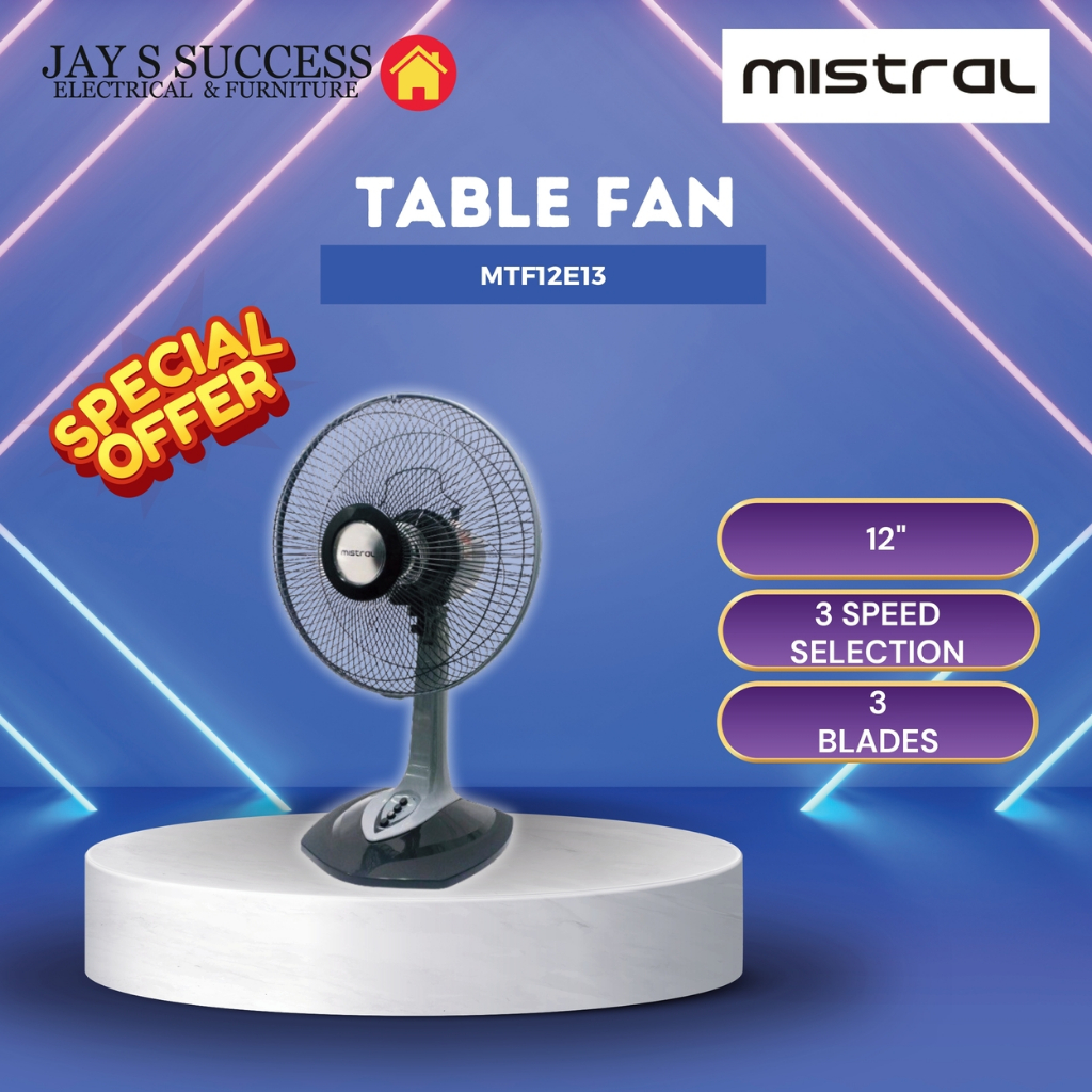 MISTRAL MTF12E13 12" TABLE FAN | Shopee Malaysia