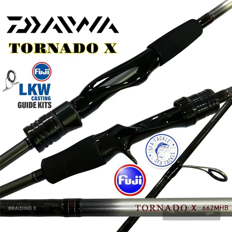 NEW 2023 DAIWA TORNADO~X SPINNING & BAIT CASTING ROD | Shopee Malaysia
