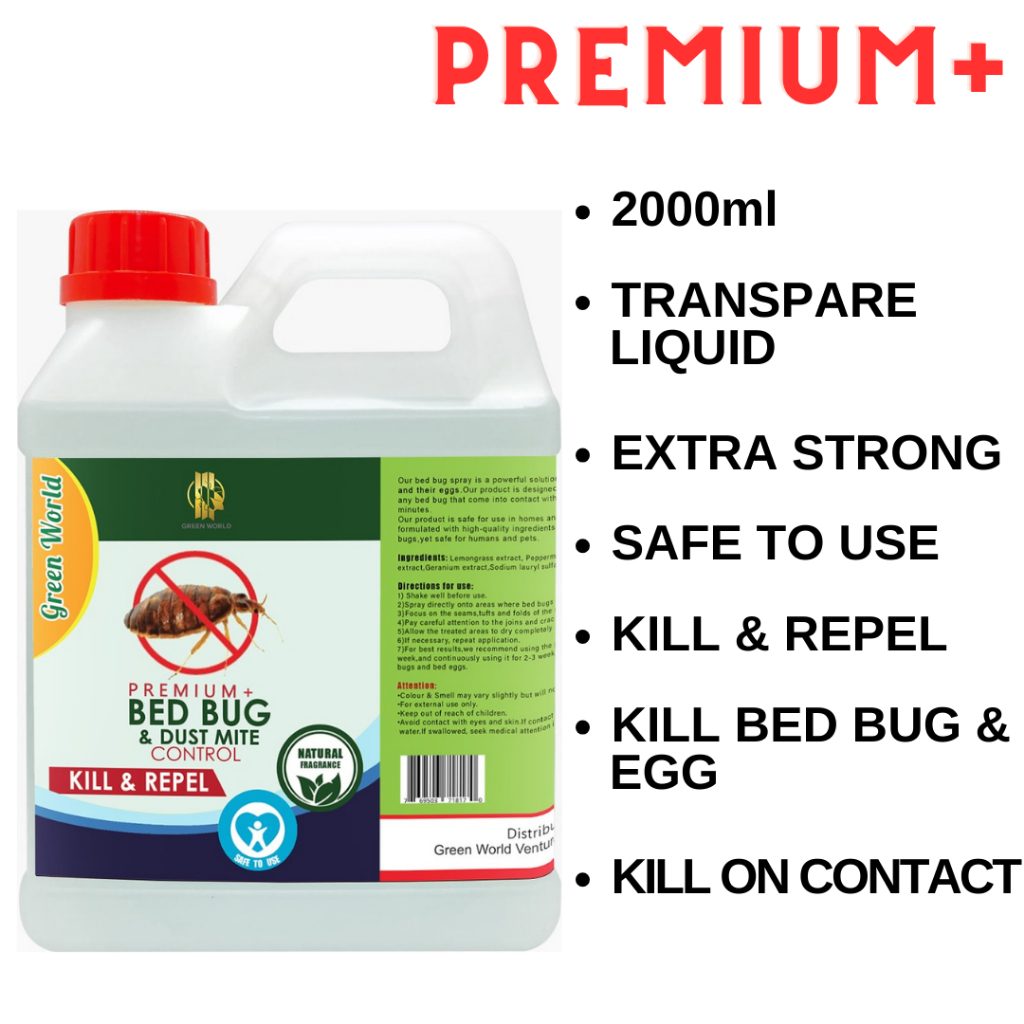 Green World SPRAY PEPIJAT (PREMIUM) 2000ml REFIL BED BUG & DUST MITE ...